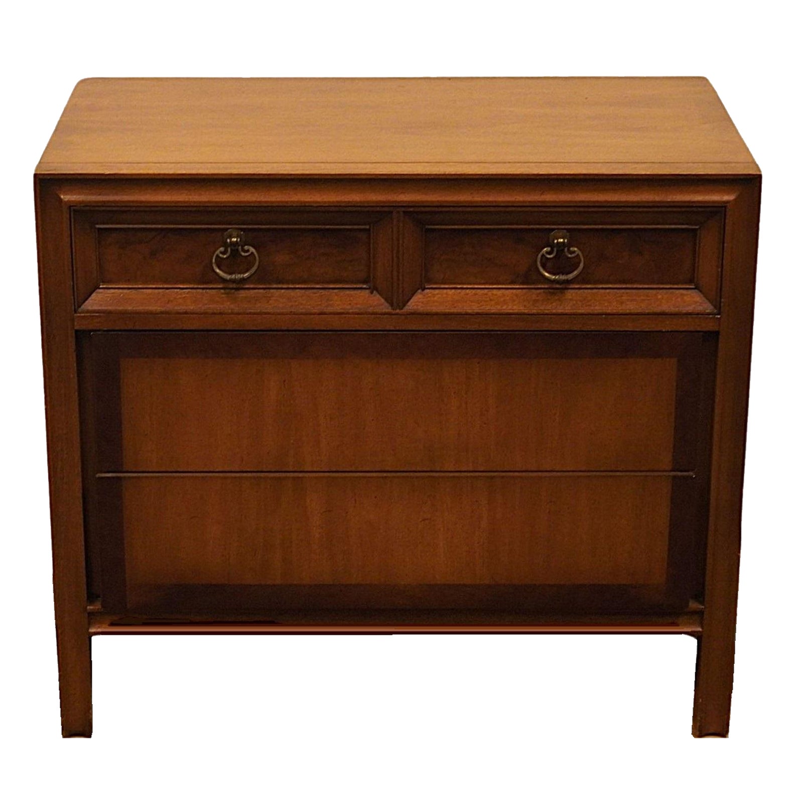Basic Witz Solid Walnut MCM Mid Century Modern 34" Three Drawer ...