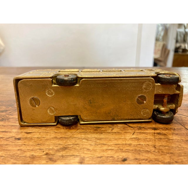 English Brass Double Decker Bus | Chairish