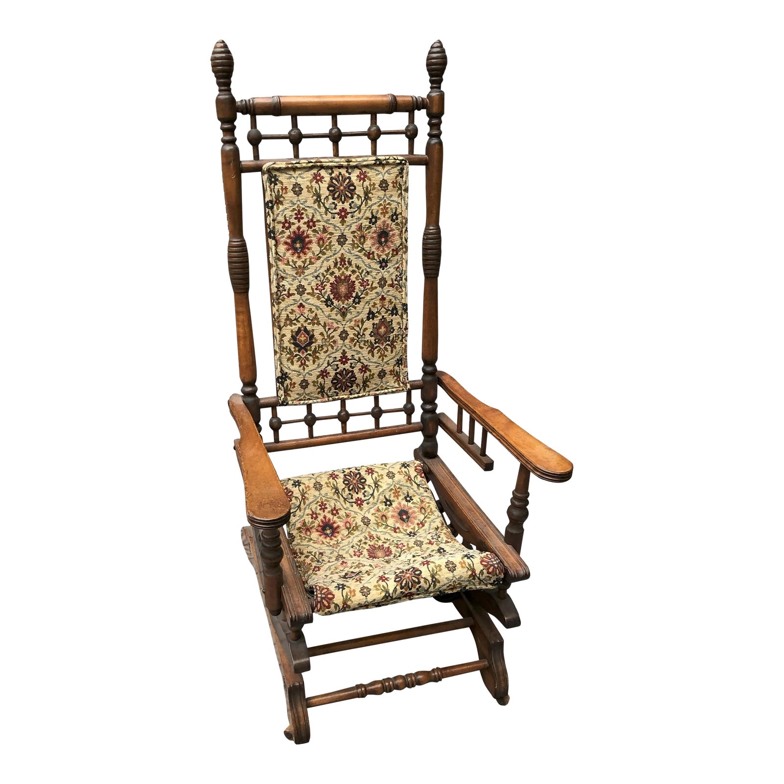 19th Century Antique Eastlake Style Victorian Platform Rocking Chair ...