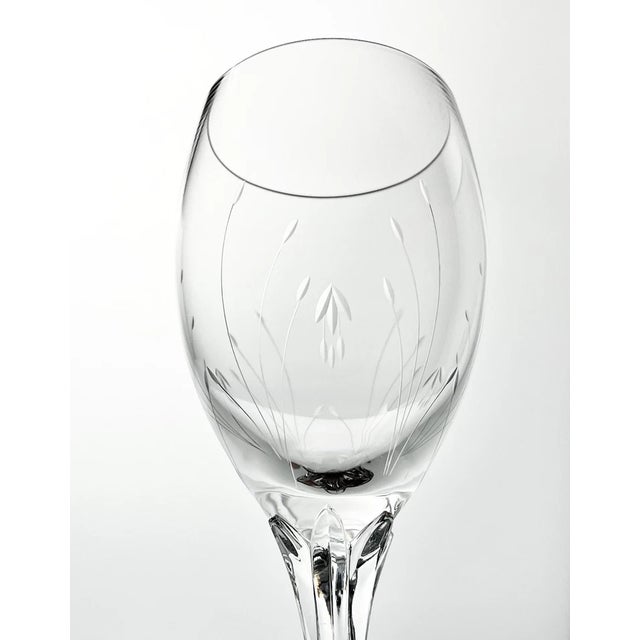 1980s Gorham “Jolie” Set of 11 Crystal Etched Wine Glasses | Chairish