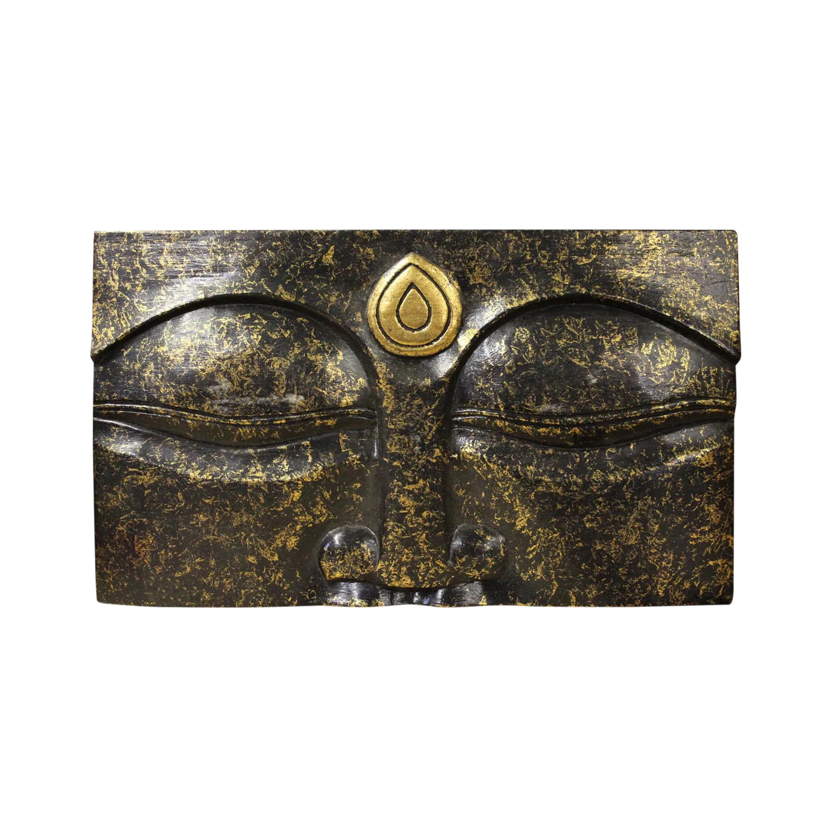 Buddha's Eye Of Wisdom Wood Craving Wall Panel | Chairish