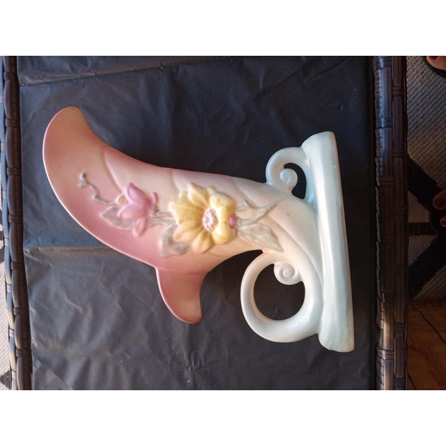 Exquisite Pair of Hull Usa Cornucopia Vases | Chairish