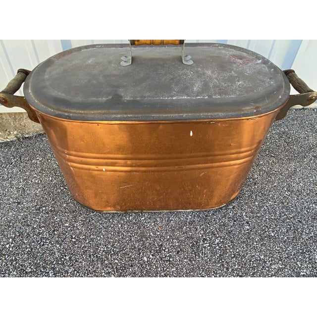 Vintage Rustic Copper Boiler With Lid | Chairish