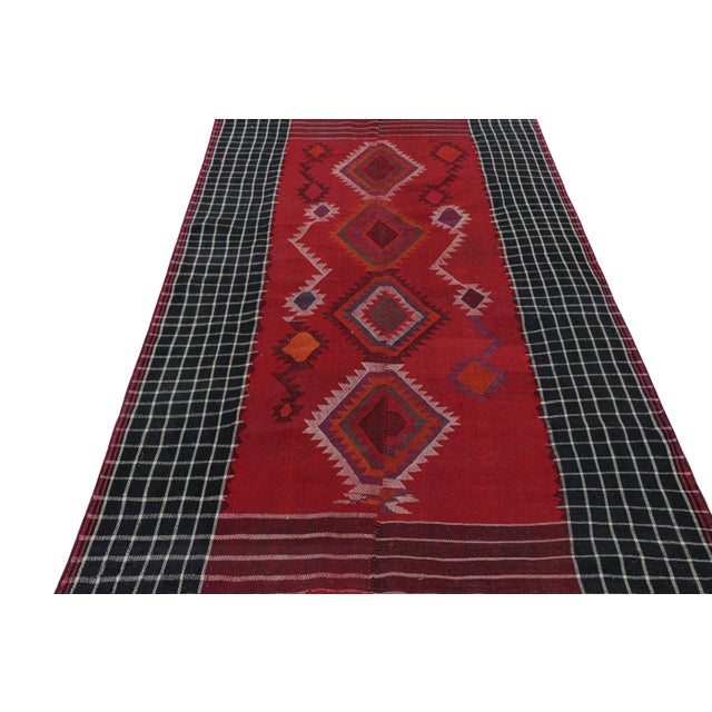 Vintage Persian Kilim in Red With Geometric Medallions, From Rug ...