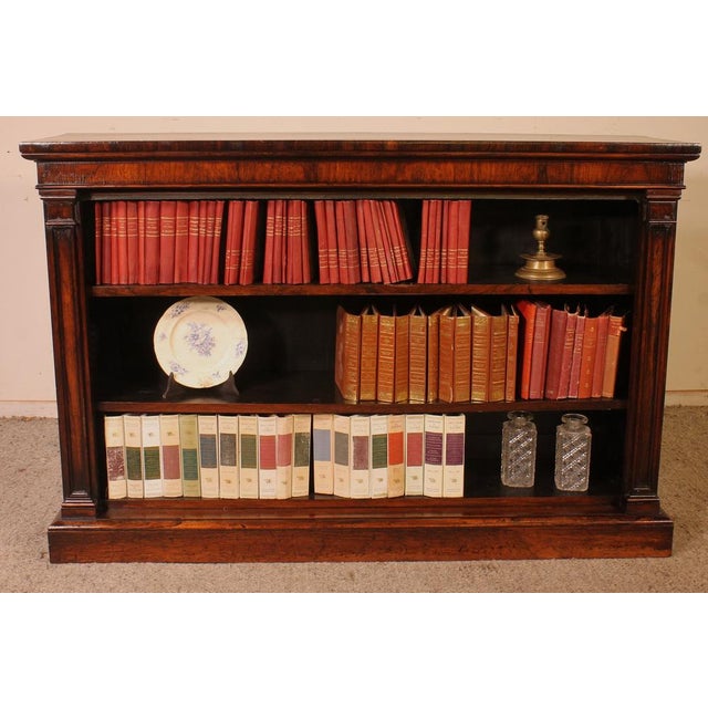 Regency Open Bookcase in Rosewood, 1800s | Chairish