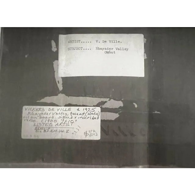 Joseph Vickers De Ville 1856-1925 Antique Framed Gwent, Wales Landscape ...