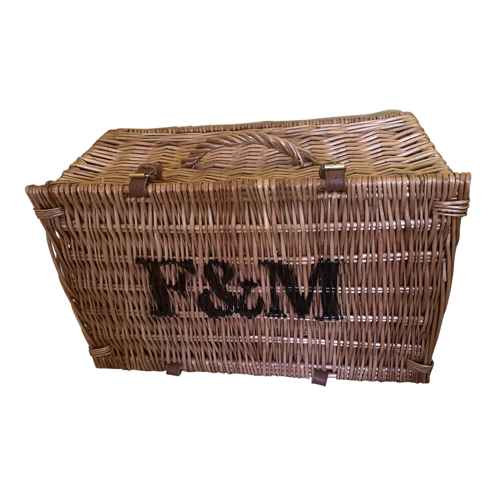 Fortnum & Mason Wicker Hamper Case | Chairish