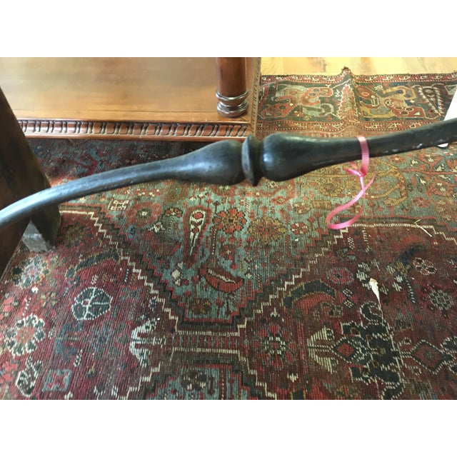 Rustic Refectory Table With Scroll Metal Iron Details & Accents | Chairish