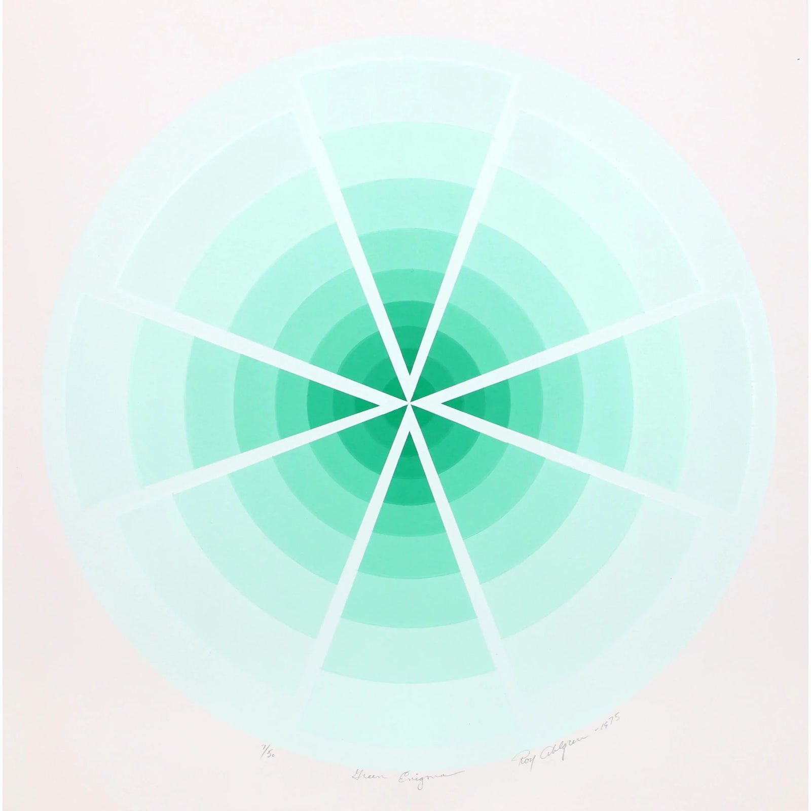 Green Enigma, Roy Ahlgren Screen Print | Chairish