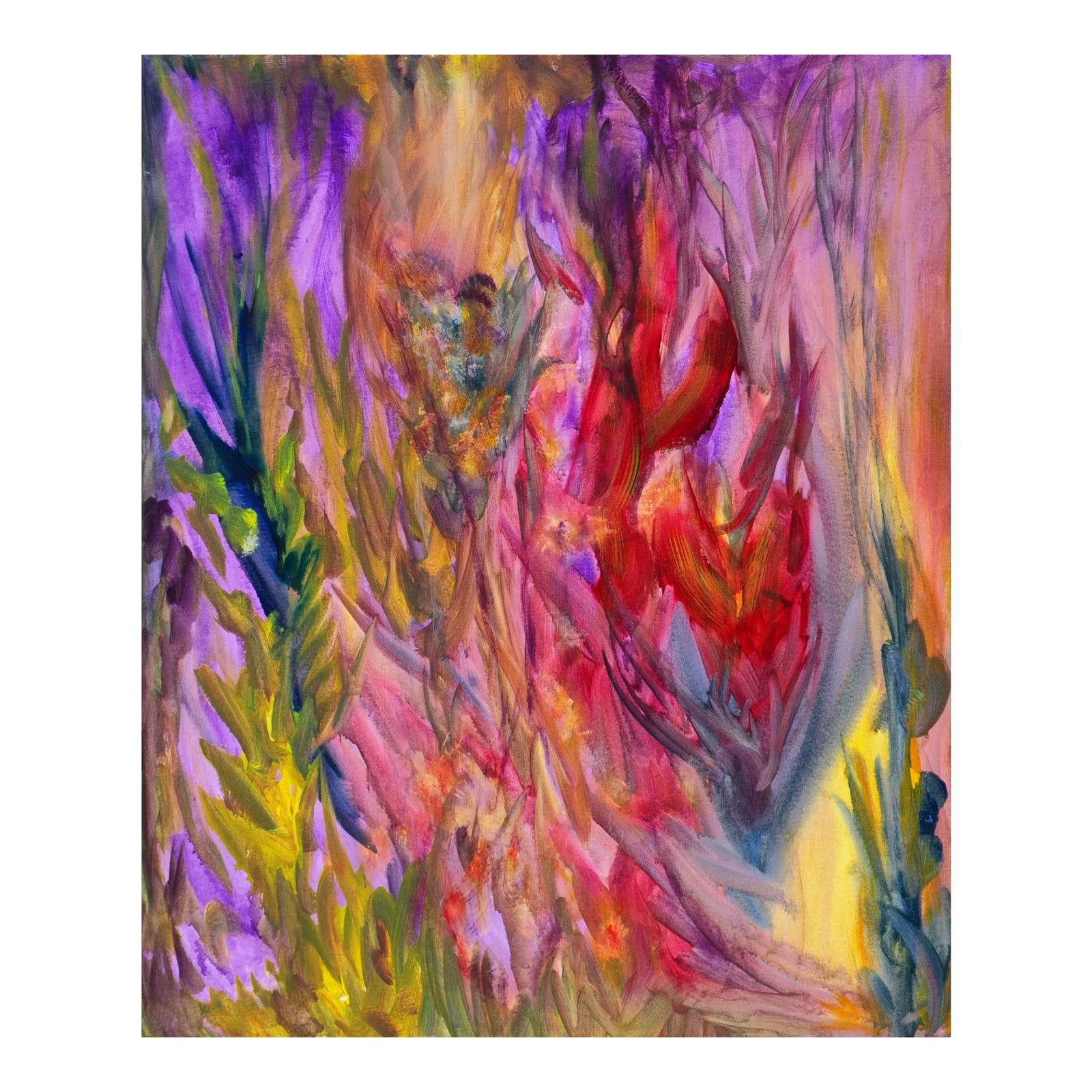 'Biomorphic Abstract in Ochre and Sapphire', American School Abstract ...