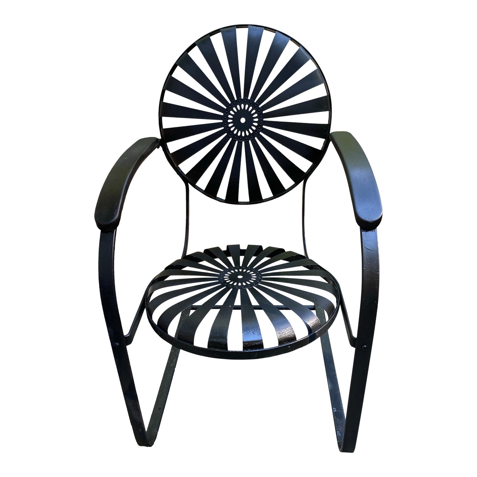 1950s Francois Carre Vintage Garden Cantilever Rocker | Chairish