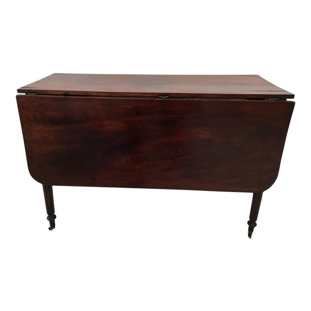 19th Century Traditional Drop Leaf Table | Chairish