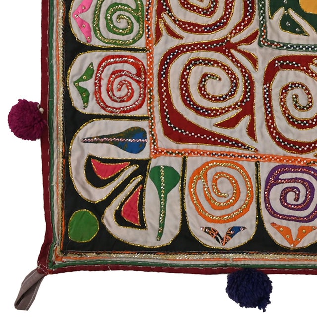 Antique Gujrati Folk Art Applique Textile | Chairish
