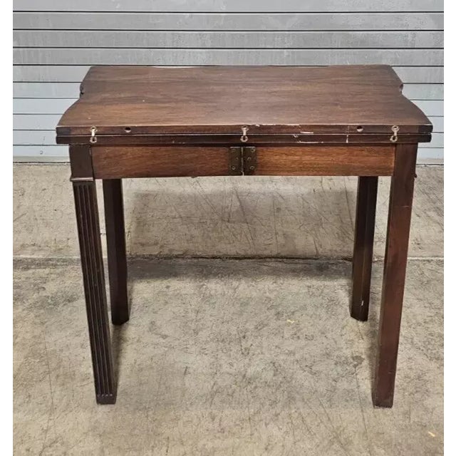 George II Style Mahogany Chinese Chippendale Game Table Gate Leg Table ...