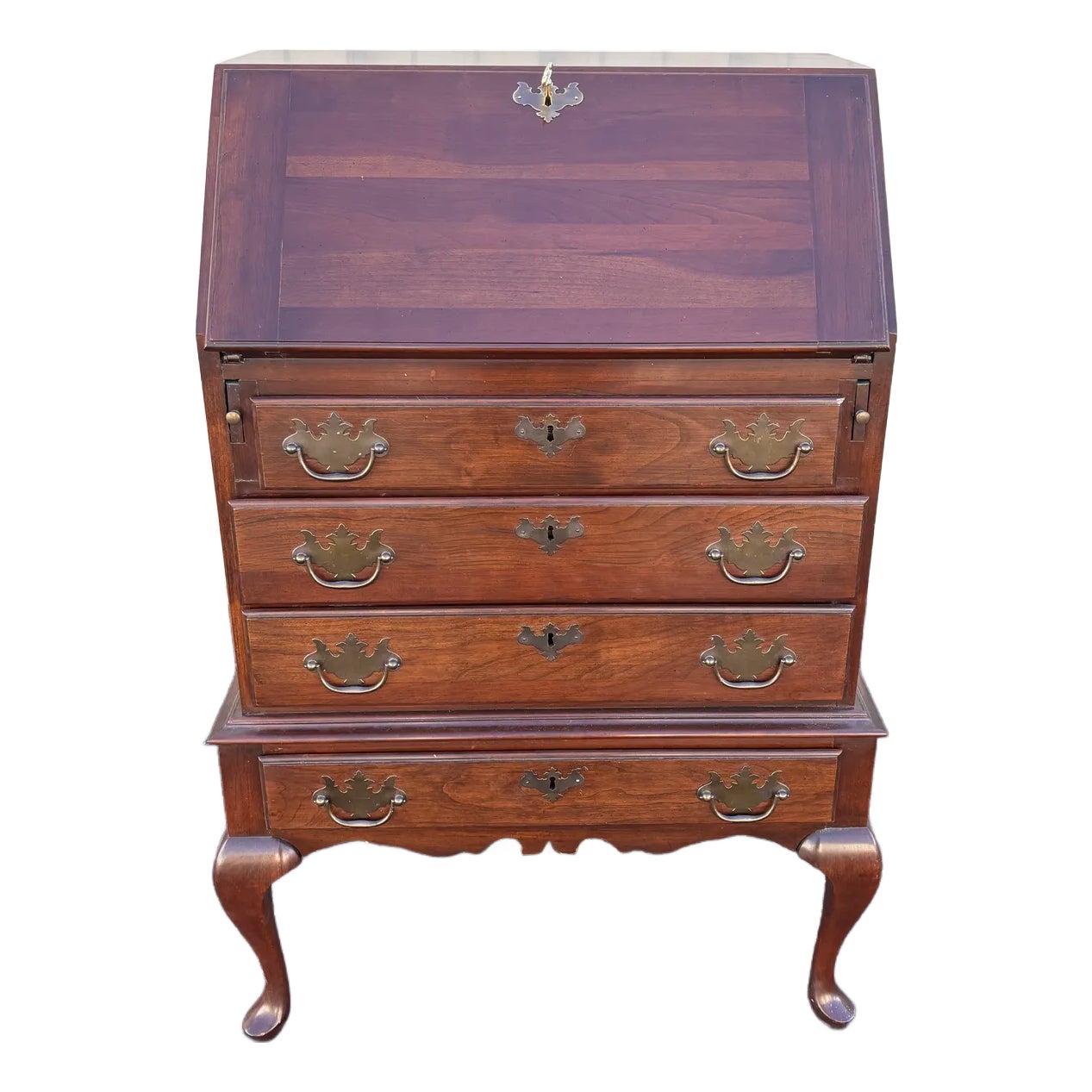 Kling Colonial Cherry Secretary Desk | Chairish