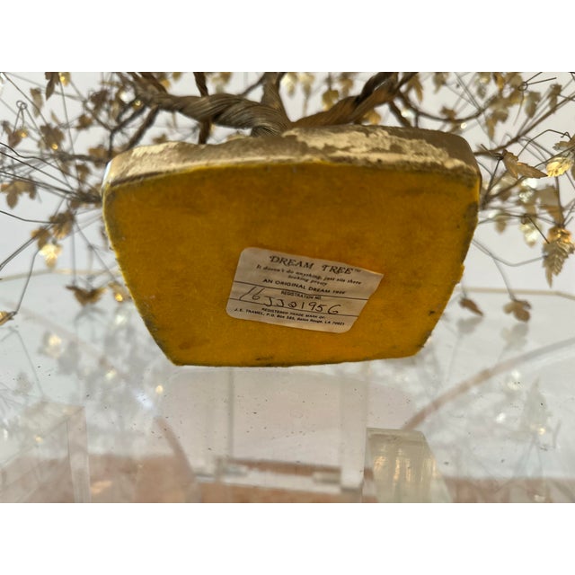 Mid Century Gold Metal Dream Tree Wire Sculpture by j.e. Tramel | Chairish