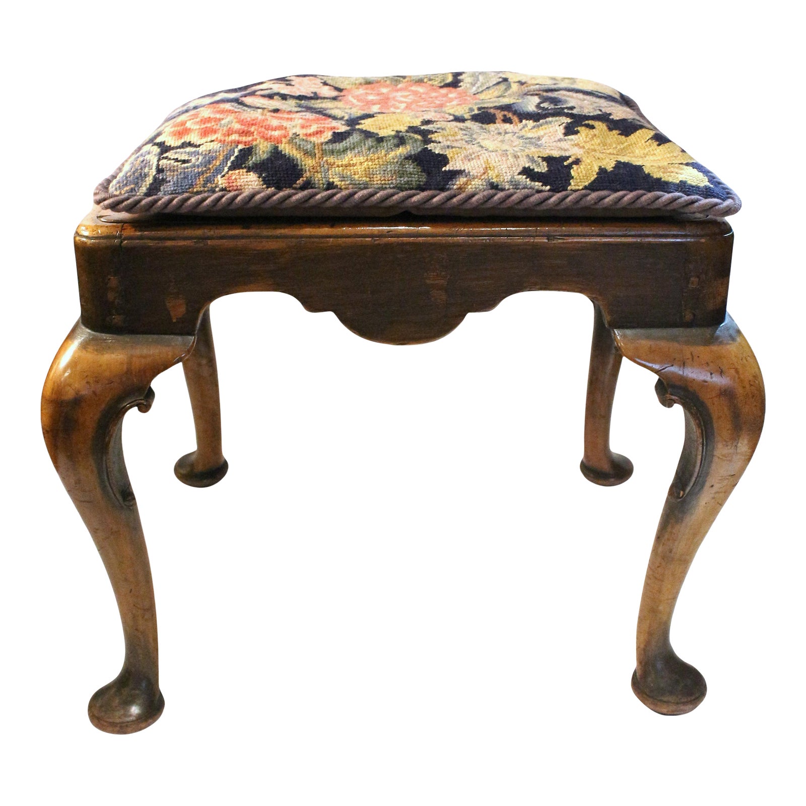 Circa 1880 Queen Anne Style Footstool or Small Bench, English | Chairish