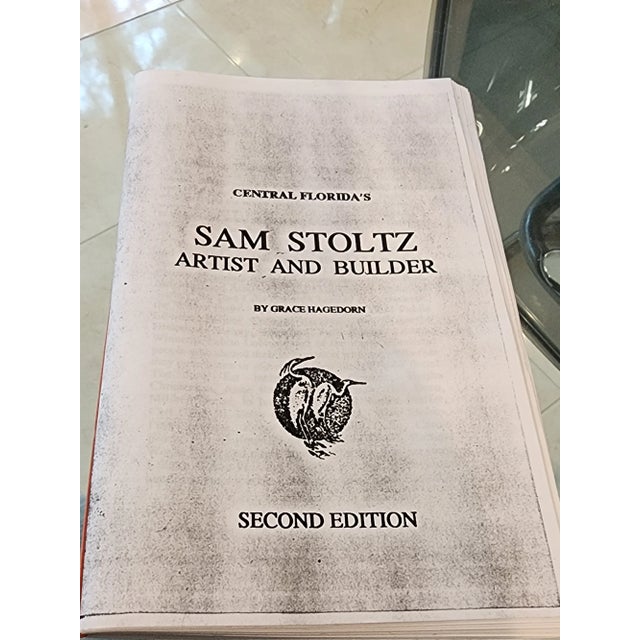 1920's Sam Stoltz Landscape Painting with Flamingos in Flight | Chairish