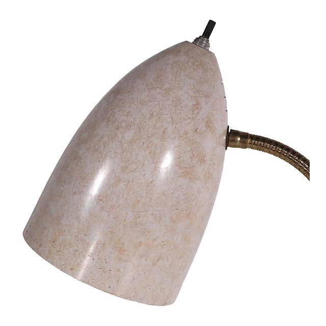 Plastic Wood and Metal Mid Century Gooseneck Bullet Shade Desk Lamp ...