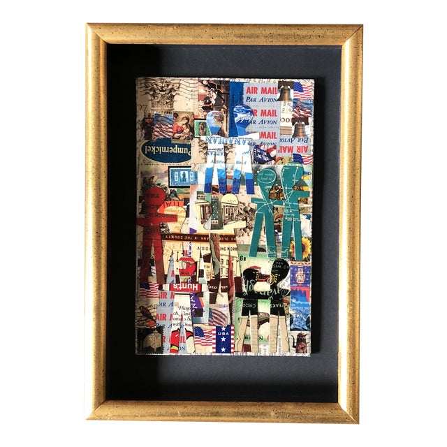 Original Contemporary Wayne Cunningham Hands Across America Collage ...