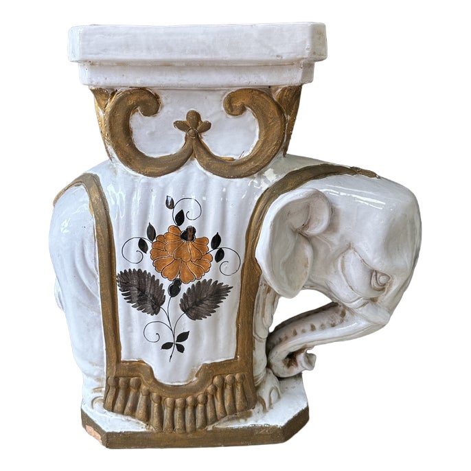 Elephant Pot Holder in Ceramic, 1950s | Chairish