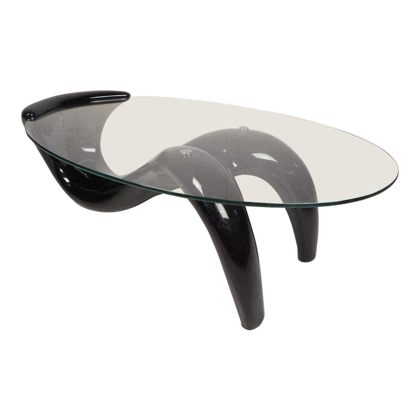 Contemporary Modern Sculpted Fiberglass Coffee Table | Chairish