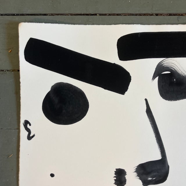 Contemporary Original Robert Cooke Abstract Face Painting | Chairish