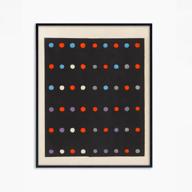 Reproduction Color Dots of Simultaneous Contrast in Red, Blue, & Purple ...