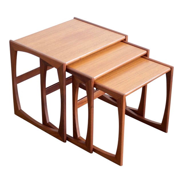 G Plan Quadrille Set of 3 Teak Nesting Tables Chairish