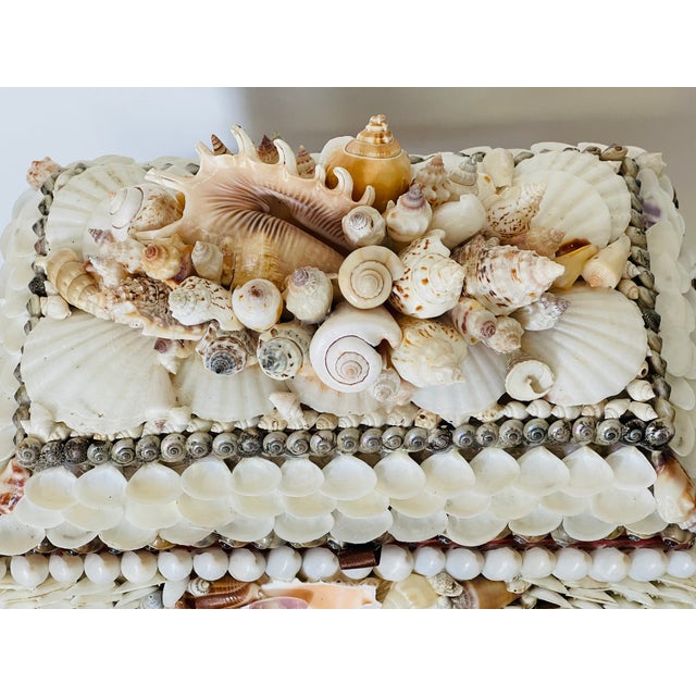 1960s Fabulous Sea Shell Encrusted Maitland Smith Style Treasure Box ...