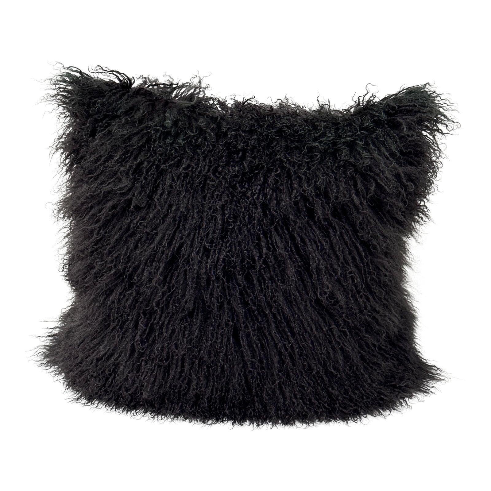 Thomas Albrecht Fine Furs Mongolian Lambswool Throw Pillow | Chairish