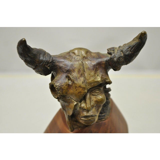 Charles Pratt Cheyenne Arapaho 6" Bronze Indian Chief Figurine ...