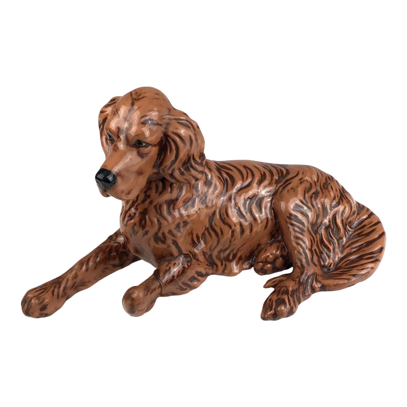 1950s Mid-Century Ceramic Irish Setter Figurine | Chairish