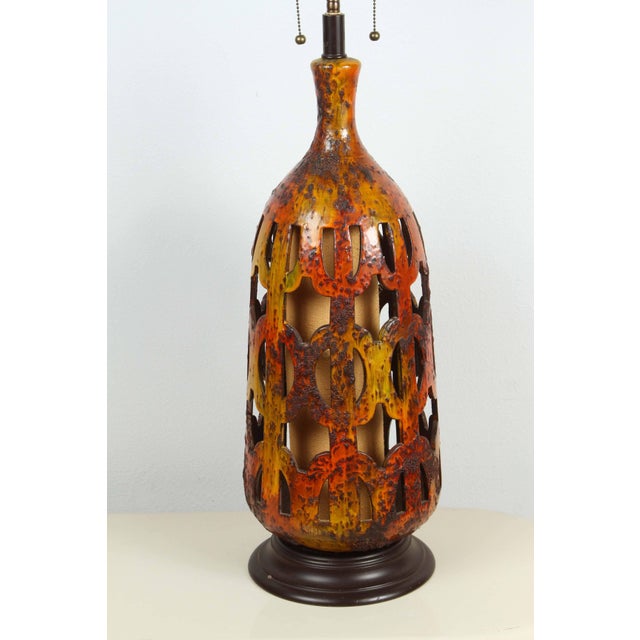 Large Ceramic Lamps - a Pair | Chairish