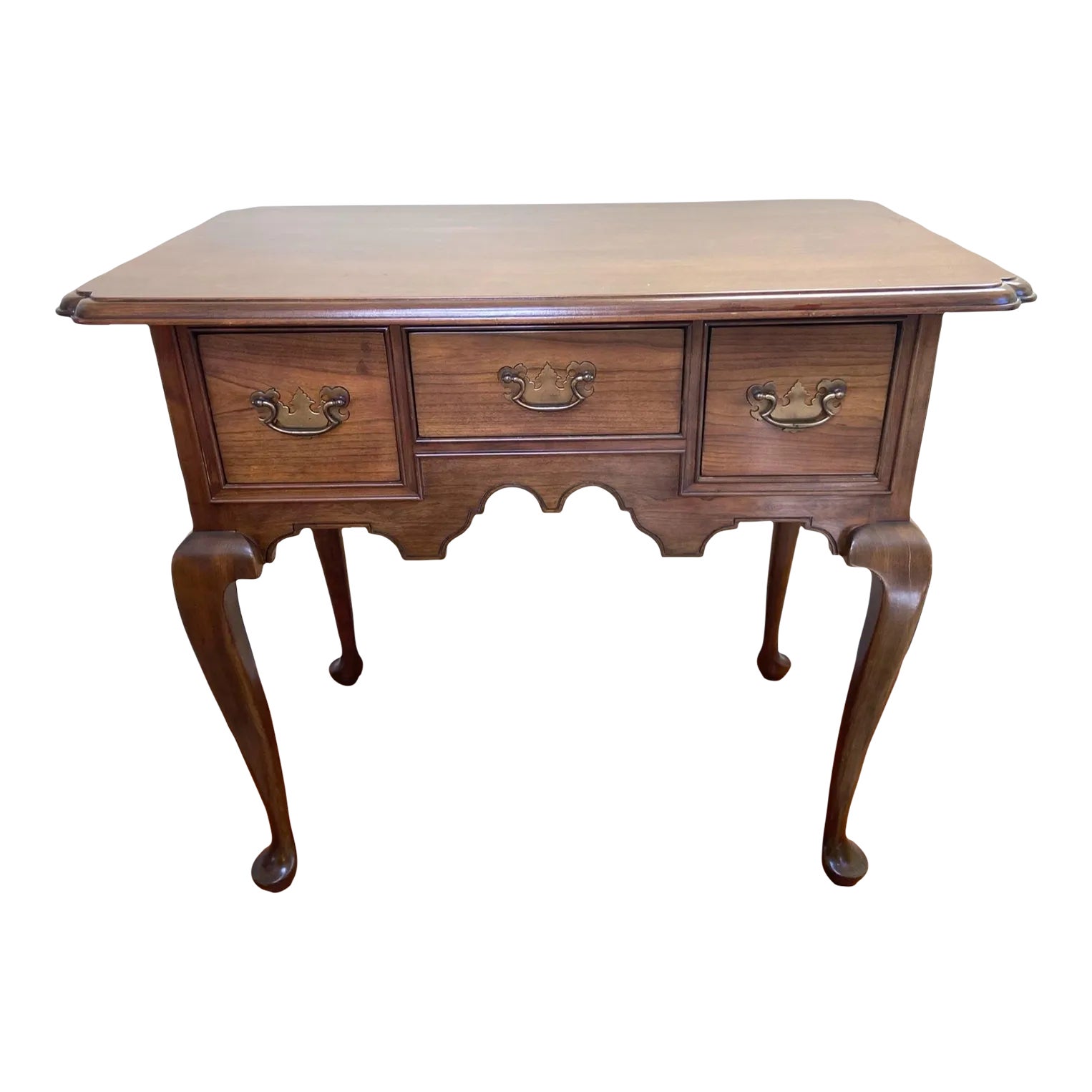 Late 20th Century Vintage Stickley Queen Anne Solid Cherry Lowboy ...