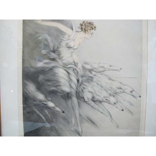 Louis Icart Signed Original Art Deco Frame Drypoint Etching Female ...