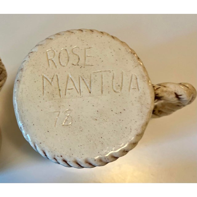 Seaside Chic Handmade Nautical Coffee Mugs With Rope Trim, Set of 4 ...