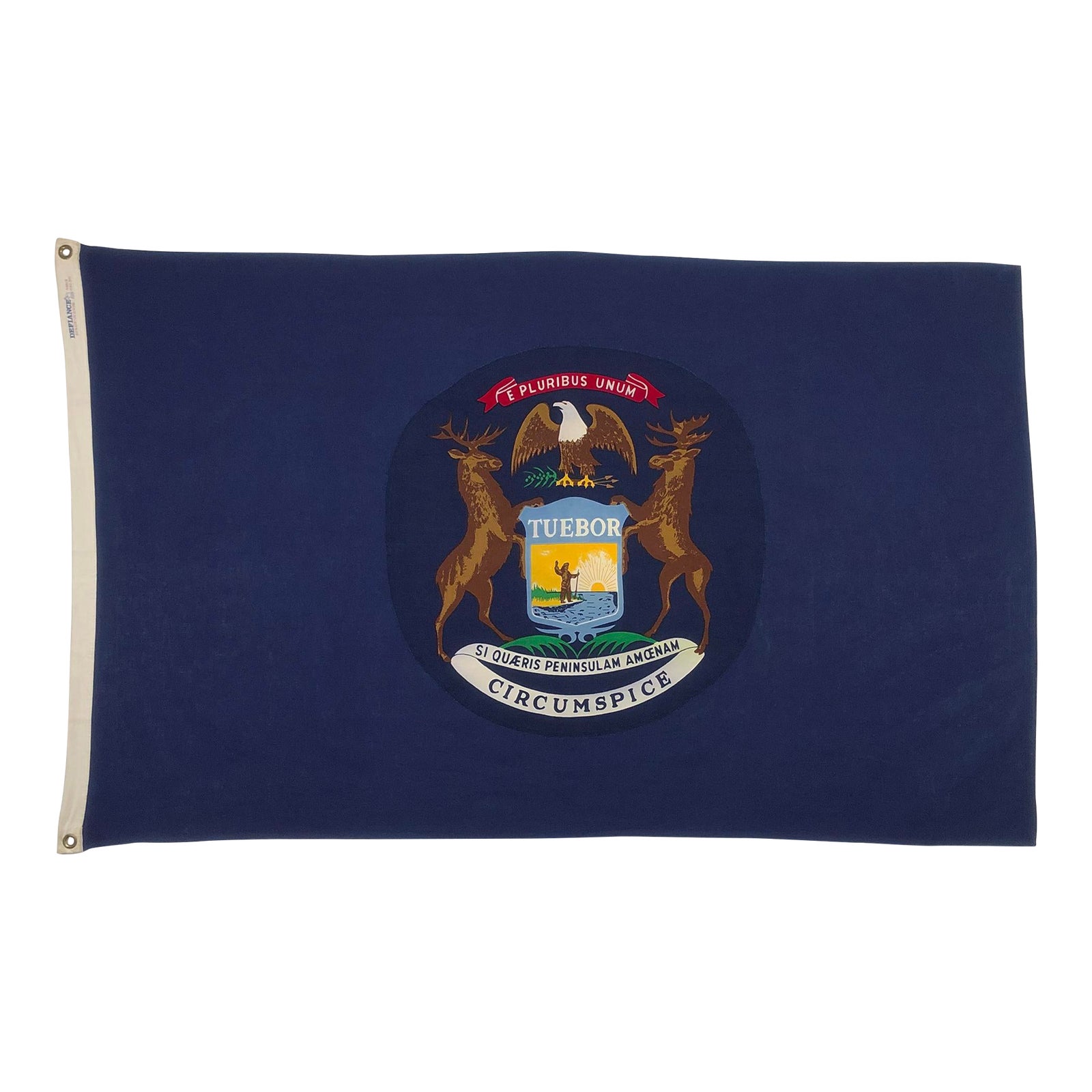 Vintage Cotton State Flag of Michigan | Chairish
