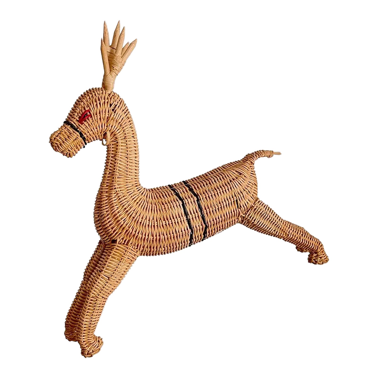 1970s Wicker Reindeer | Chairish