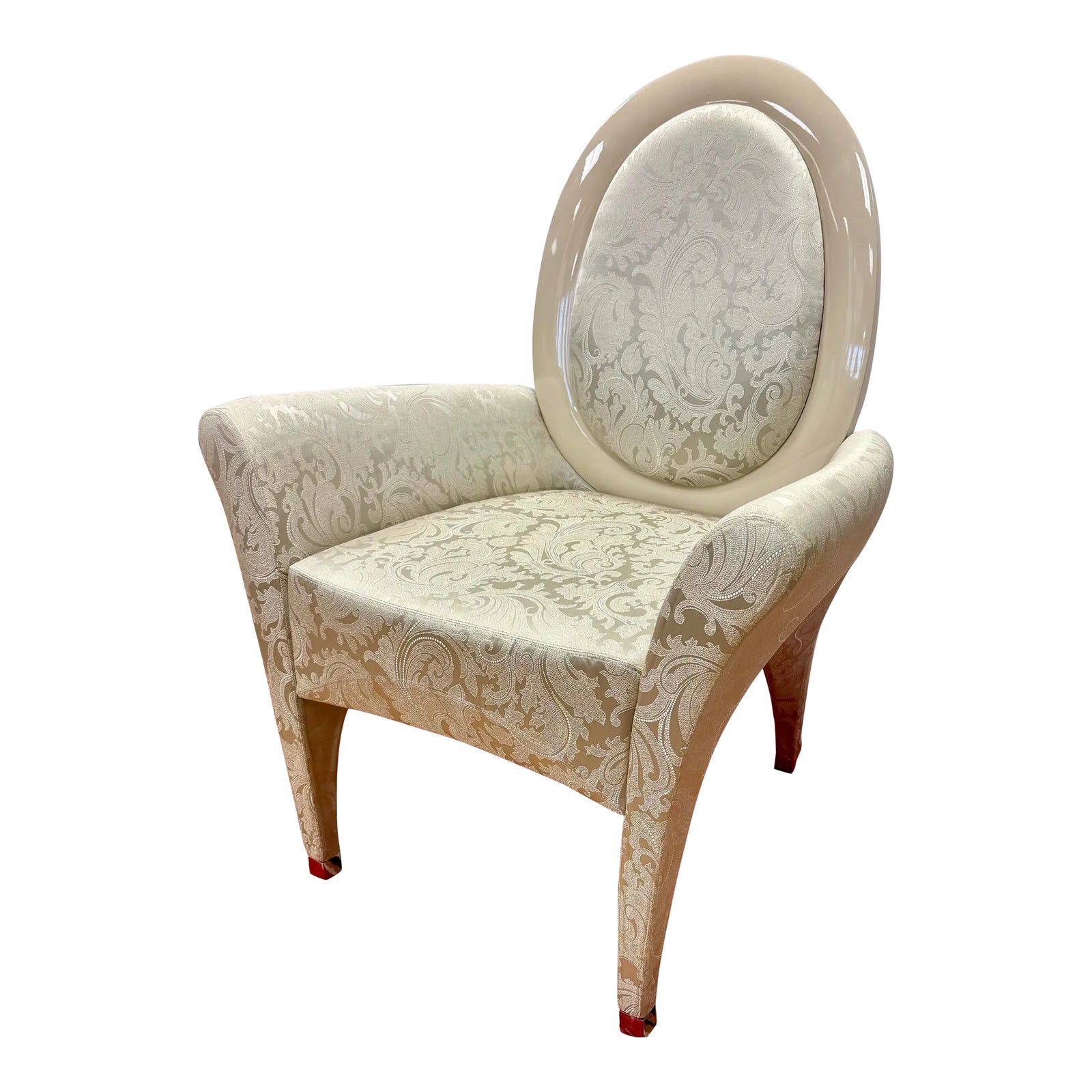 Fendi Casa Lacquered Garcia Arm Chair | Chairish