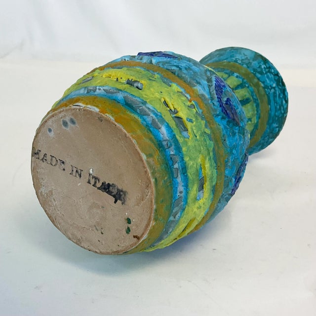 1960s Boho Chic Italian Bitossi Style Pottery Vase. | Chairish