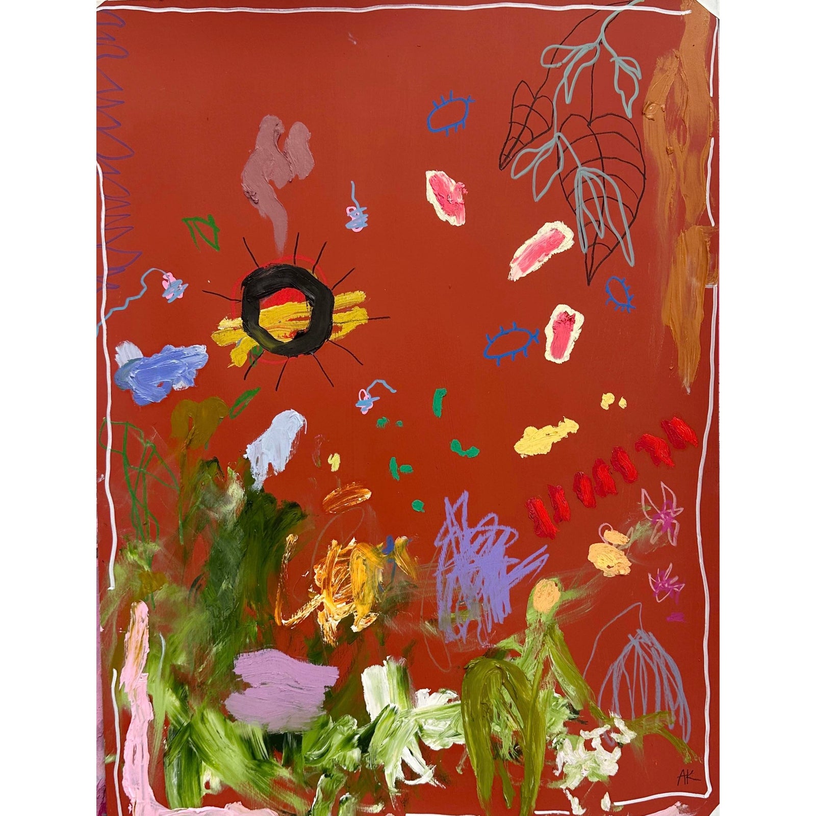 Ak Hardeman - Original Abstract Painting on Paper - Lacking Choices ...