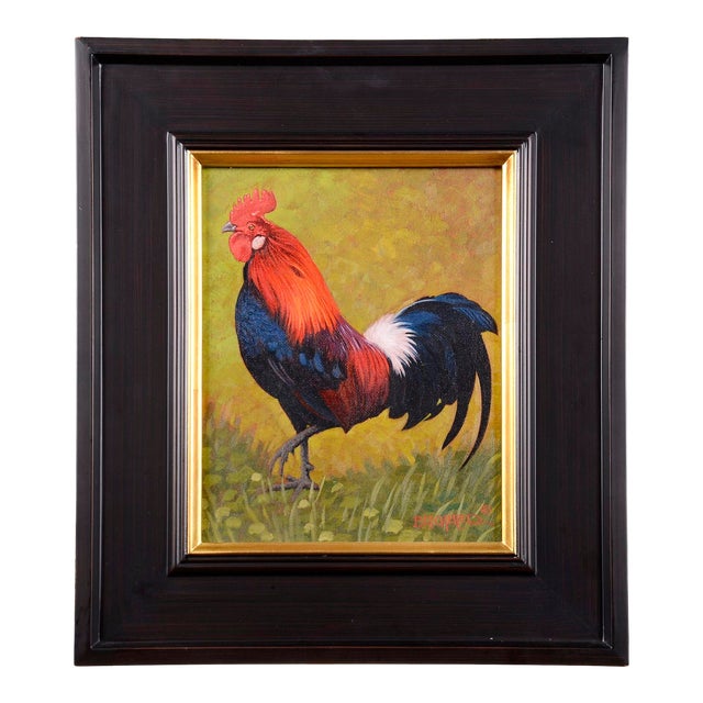 Keith Batcheller "Master of the Hen House #2" Oil Painting on Canvas ...