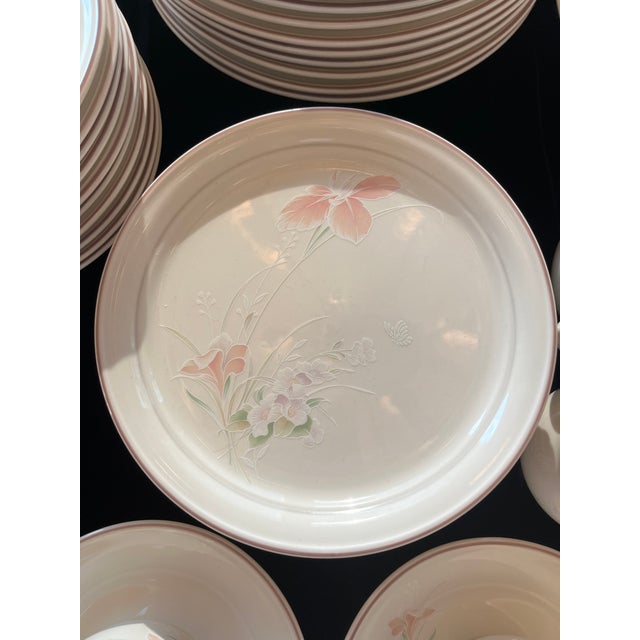 1990s Noritake Spring Orchid 57-Piece Dinnerware Set | Chairish