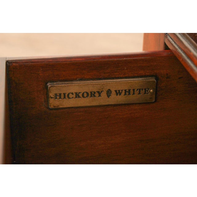 Hickory White Regency Style Mahogany Side Table | Chairish
