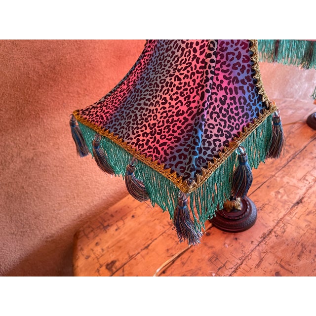 Large Single Penny Long Couture Eiffel Tower Lamp Shade | Chairish