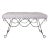 Panoplie Iron Double Loop Bench, Brown Ticking | Chairish