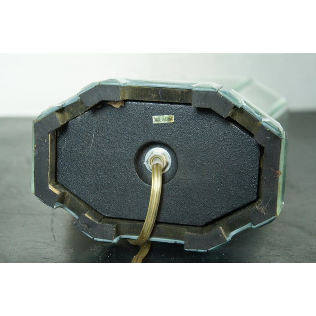 Vintage Venetian Art Deco Style Mirrored Chrome Vanity Table Lamp ...