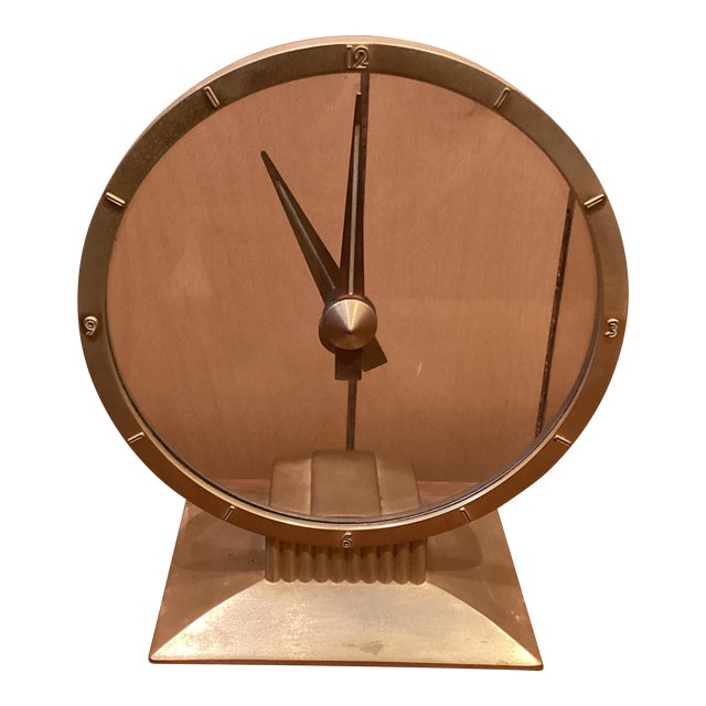 Vintage Mid Century Golden Hour Clock by Jefferson | Chairish