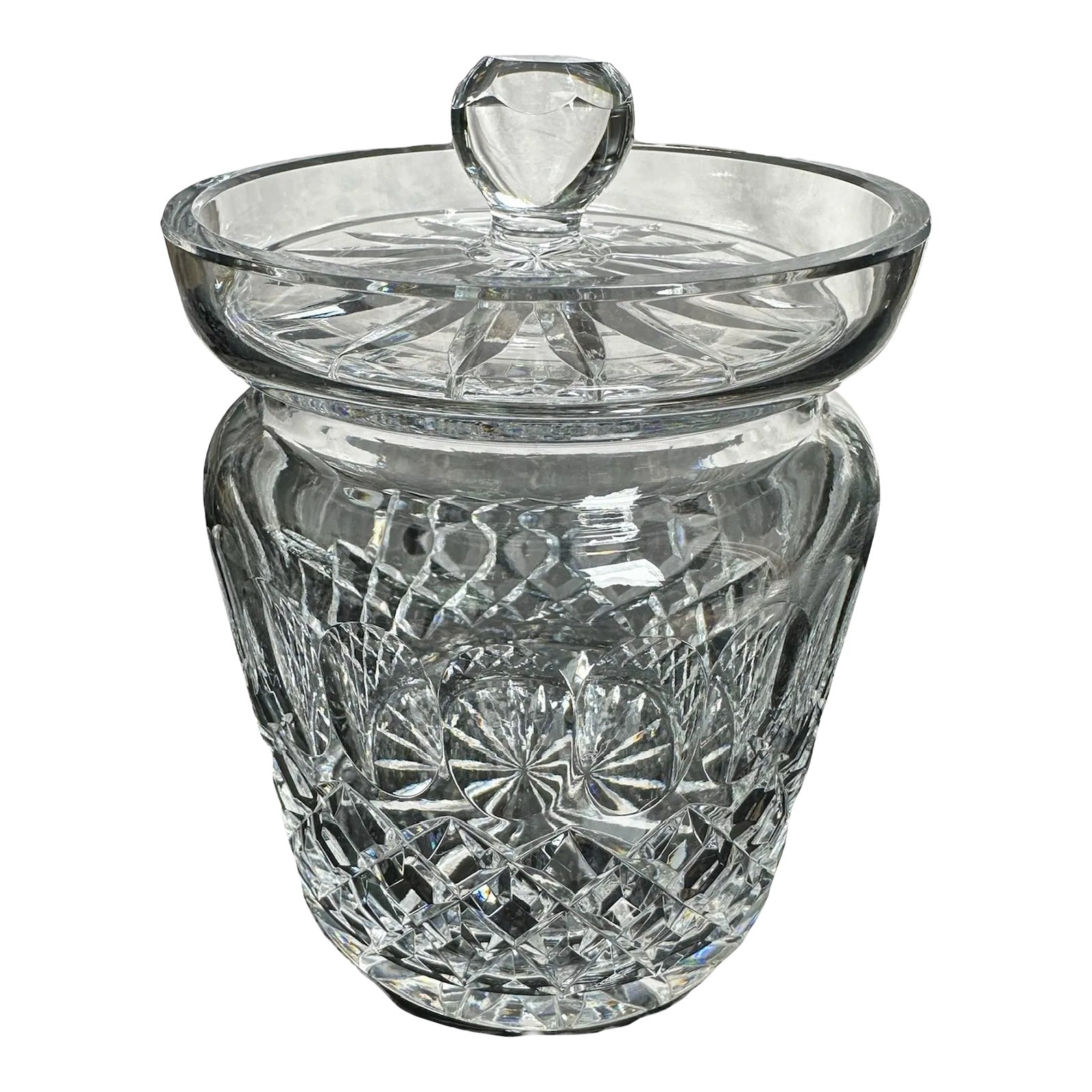 Late 20th Century Waterford Crystal Colleen Pattern Glass Biscuit Jar ...